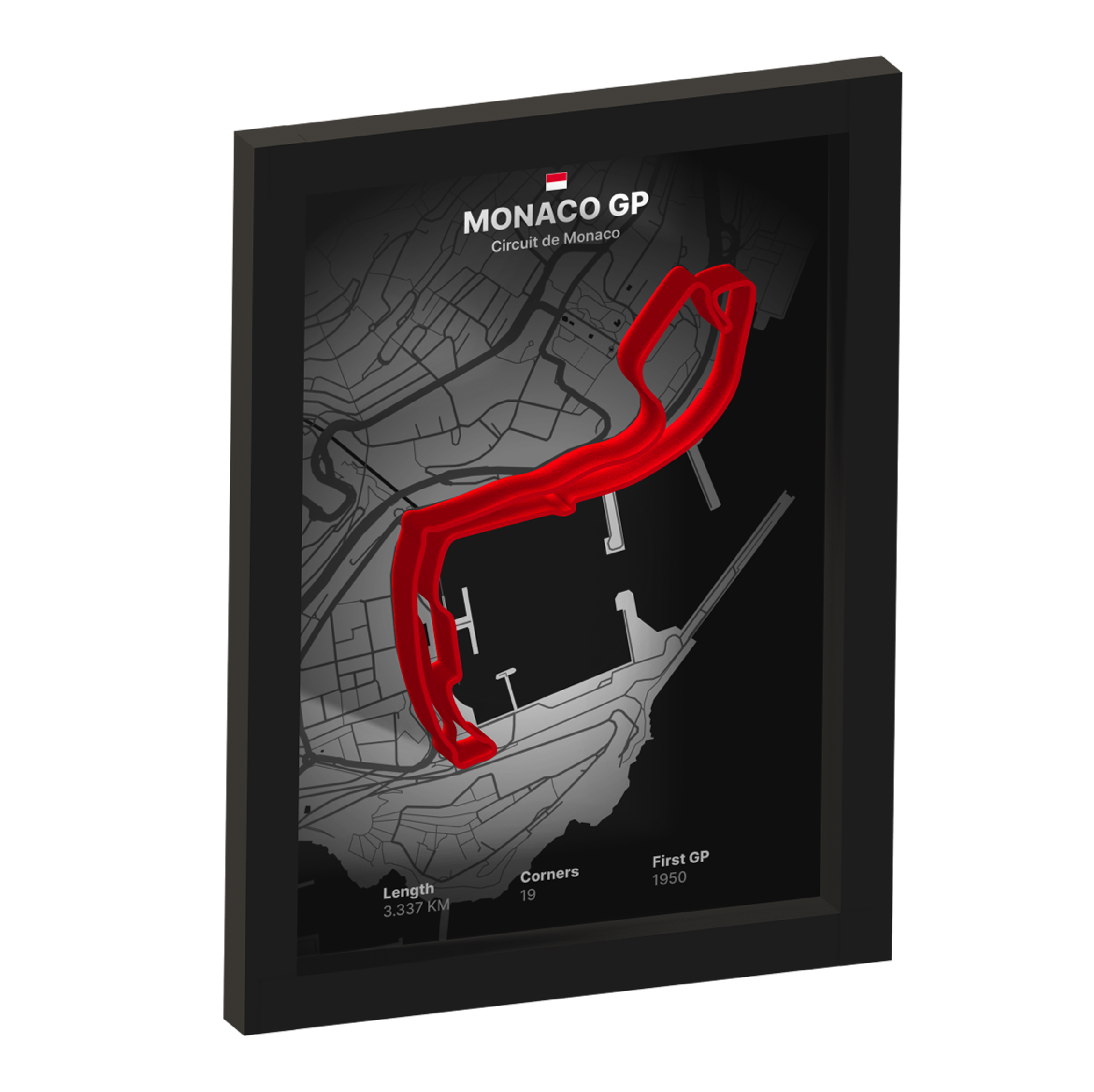 Monaco F1 Track Wall Art – 3D Printed Circuit de Monaco Frame – Project ...